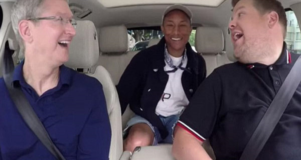 Apple CEO Tim Cook Shows Off His Singing Skills in Surprise Carpool ...