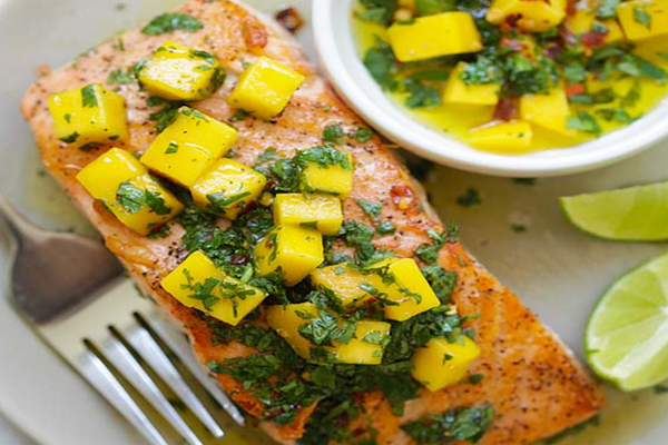 Chimichurri Salmon with Mango